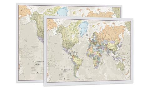 Classic World Map Groupon Goods