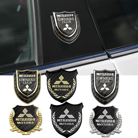 자동차 사이드 윈도우 스티커 탄소 섬유 엠블럼 미쓰비시 로고 이클립스 Asx 랜서 10 9 파제로 아웃랜더 갈란트 L200 Evo 배지 Aliexpress