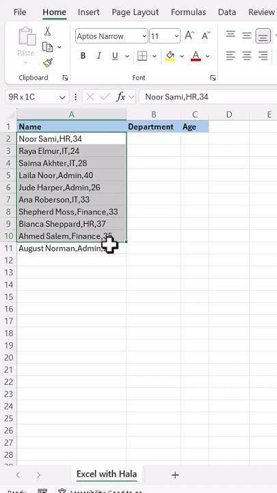 useful excel tip text to columns excel exceltips اكسل youtube
