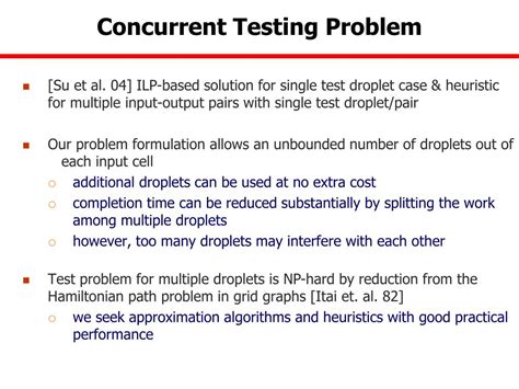 ppt optimal testing of digital microfluidic biochips a multiple