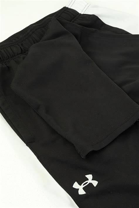 W M 언더아머 트레이닝복 바지 운동 블랙 로고 세컨웨어