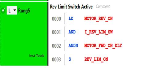 Plc Instruction List For Motor Reverse And Forward Direction