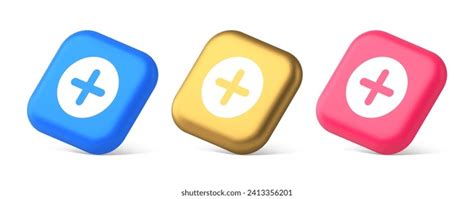 Plus Add Button Mathematical Addition Symbol Stock Vector Royalty Free