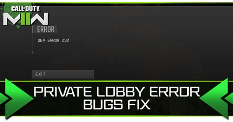 Private Lobby Bugs (Dev Error 292, 11642, and 401) Fix | Modern Warfare 2 (MW2)｜Game8