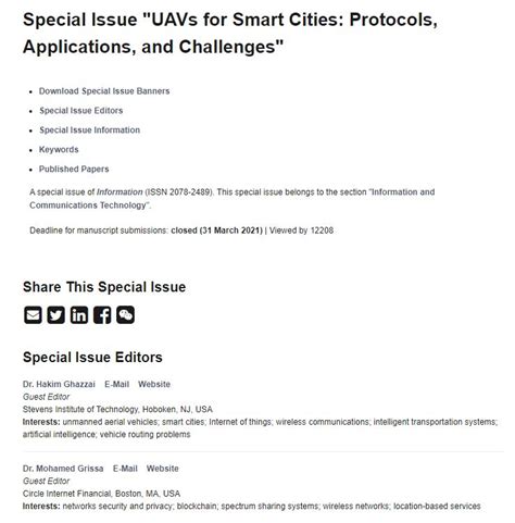 information mdpi on linkedin specialissue unmanned smart