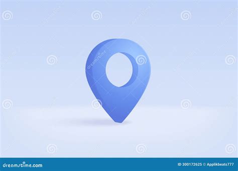 3d Location Point Marker Of Map Or Navigation Pin Icon Sign On Isolated White Background
