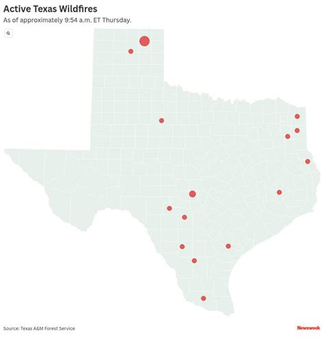 Texas Wildfire Map Shows Escalating Blazes As Hundreds Evacuated