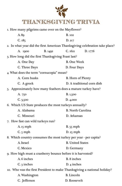 Free Printable Multiple Choice Trivia Questions And Answers Printable