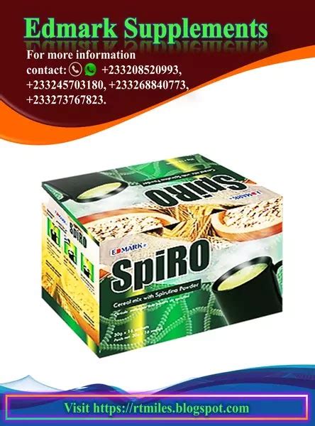 Edmark Spiro This Product Contains Spirulina Real Fiber