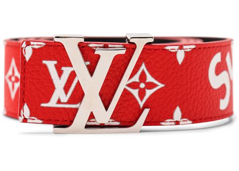 Louis Vuitton X Supreme Initiales Belt 40 Mm Monogram Red Us