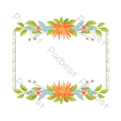 Rectangle Cartoon Drawing Fresh Flower Plant Border Dialog Beautiful