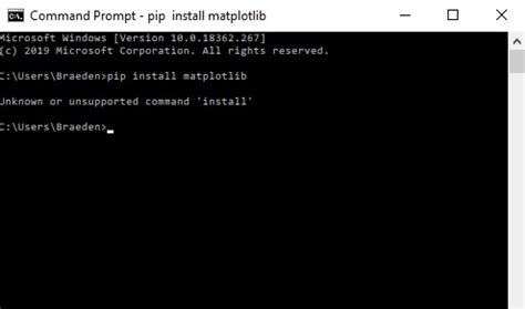 Python Unknown Or Unsupported Command Install Stack Overflow