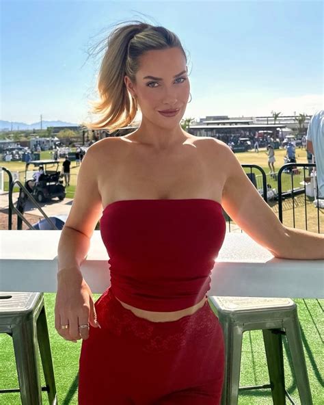 Paige Spiranac Joins No Bra Club In Stunning Red Sleeveless Outfit As