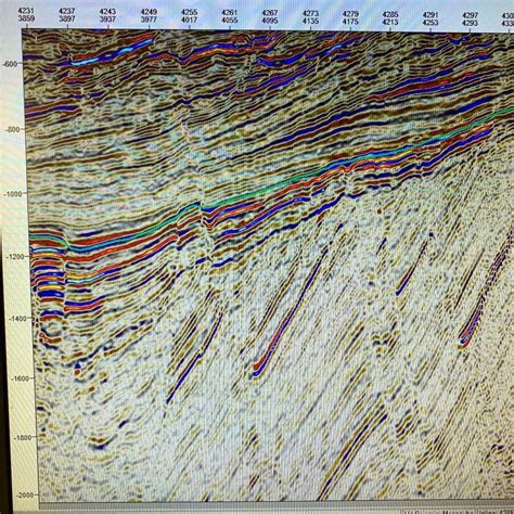 Seismic Section Displaying A Basin Edge Angular Unconformity With Some
