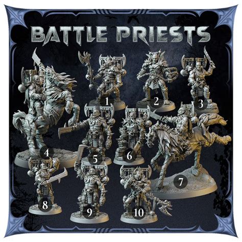 3d Printable Battle Priests Pre Supported By Solgood Creations