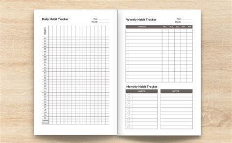 Habit Tracker Daily Weekly Monthly Habit Tracking Journal 6x9120