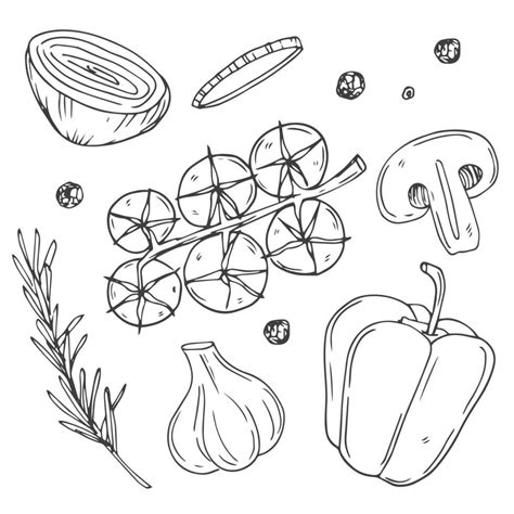 Vegetables Outline Icons Set 55345246 Vector Art At Vecteezy