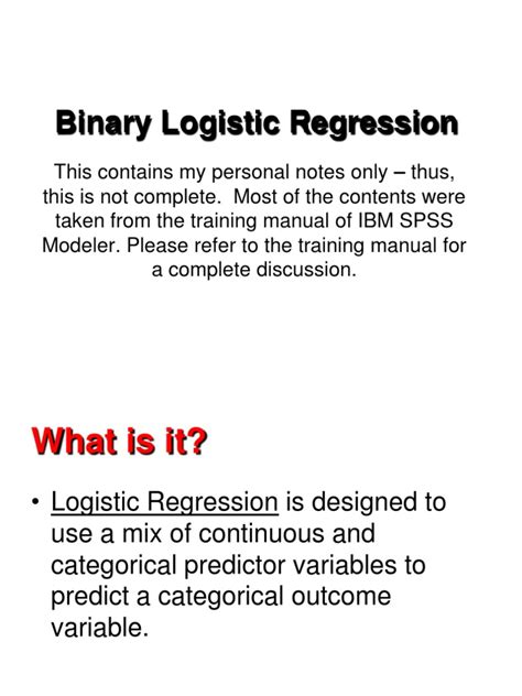 pdf meljun cortes ibm spss logistic regression dokumen tips
