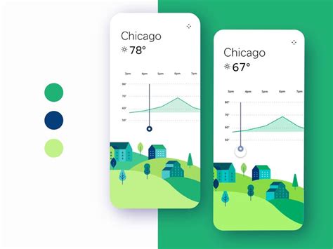Animated Weather App Web Design App Interface Design App Design