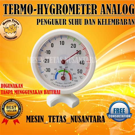 Jual Termometer Hygrometer Analog Pengukur Suhu Dan Kelembaban Shopee