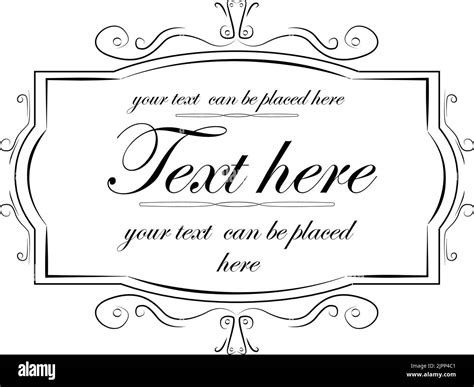 Template With Text Isolated Empty Field Vector Ornaments Illustration Stock Vector Image