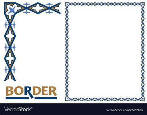 Certificates And Awards Borders Tiled Frame Vector Image