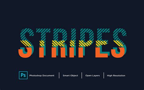 Download Strips Text Effect Design Photoshop Layer Style Effect