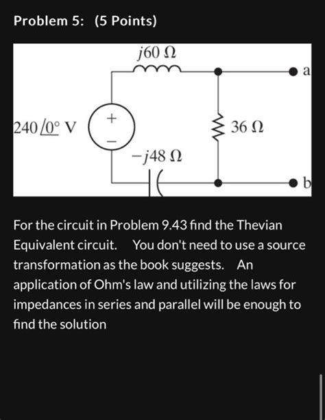 Solved Problem 5 5 Points For The Circuit In Problem 943
