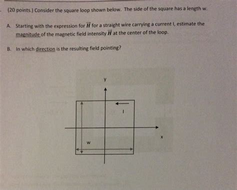 Solved Consider The Square Loop Shown Below The Side Of The Chegg