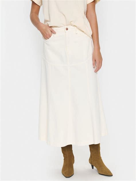 Saint Tropez Joann Denim Skirt Cream