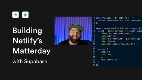 Lets Build The Supabase Back End For Netlifys Matterday Project Live 🚀 Youtube
