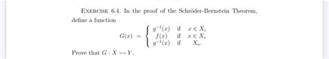 Solved Exercise 6 4 In The Proof Of The Schröder Bernstein