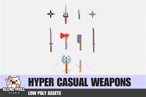 Hyper Casual Weapons 3d Weapons Unity Asset Store