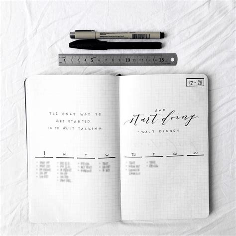 Minimalist Bullet Journal Layout