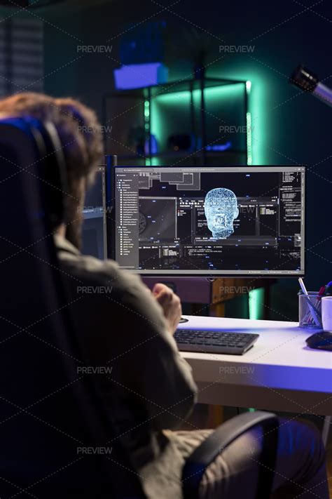 programmer updating artificial intelligence neural networks writing