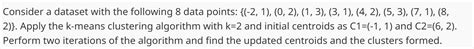 Solved Consider a dataset with the following 8 data points: | Chegg.com