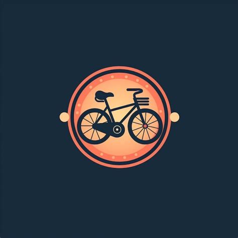 Premium Ai Image Flat Color Bicycle Logo Vector