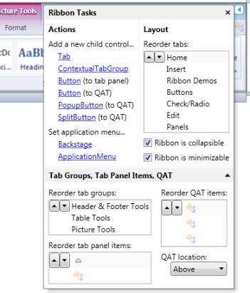 Designer Interaction Ribbon Reference Actipro WPF Controls Docs