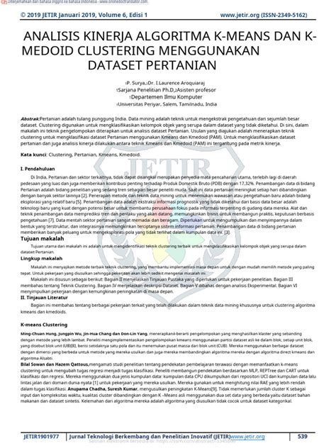 Int Performance Analysis K Means And K Medoid Clusteirng Using