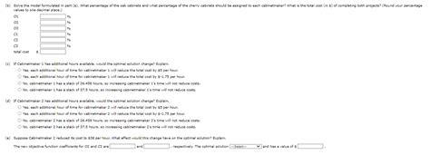 Solved A Linear Programming Computer Package Is Needed Per