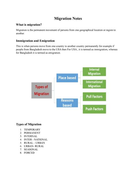 Migration Notes Migration Notes What Is Migration Migration Is The