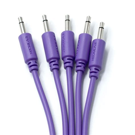 Eurorack Patch Cables 5 Pack 9 150cm Violet Modularsynthlab
