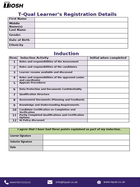 Induction Form Pdf