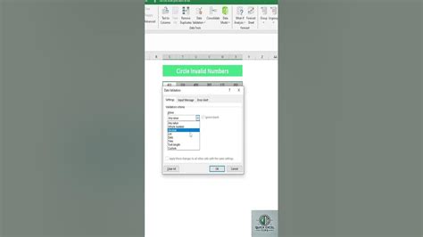 How To Circle Invalid Data In Excel Quick Excel Tutorialexcel