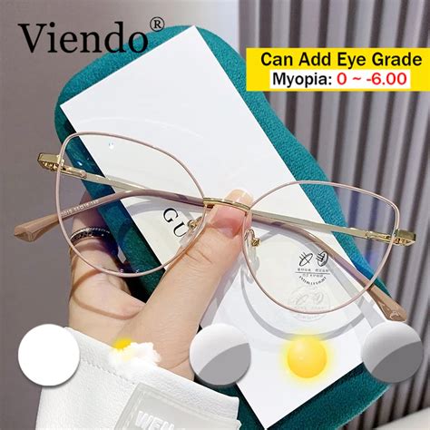 Photochromic Anti Radiation Eye Glasses For Women Men Blue Light