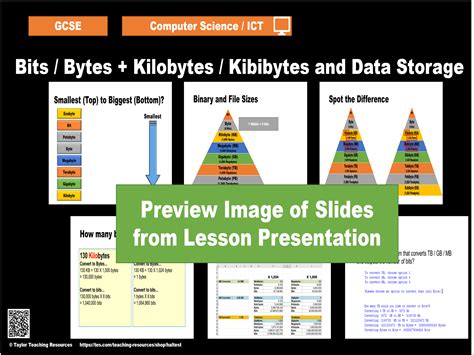 binary storage bits bytes kb and kib computer science ict