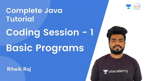 L Coding Session Basic Programs JAVA Complete Java Tutorial Ritwik Raj YouTube