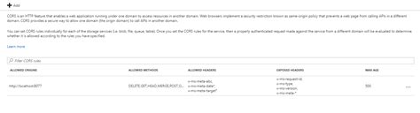 Enable Cors For Azure File Storage Stack Overflow