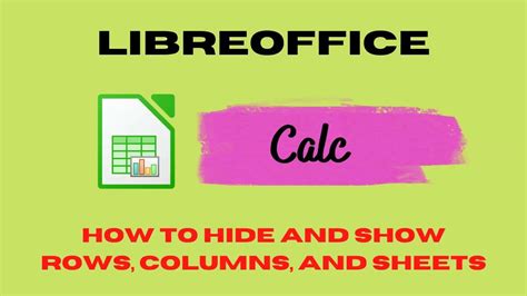 How To Hide And Show Rows Columns And Sheets Youtube