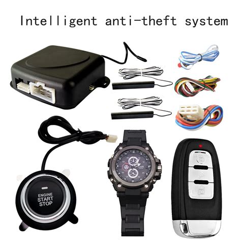 스마트 워치 원격 제어 자동차 키리스 엔트리 엔진 스타터 알람 Pke 도난 방지 키리스 시동 시스템 원 키 정지 시작 버튼키리스 스타트 시스템 Aliexpress